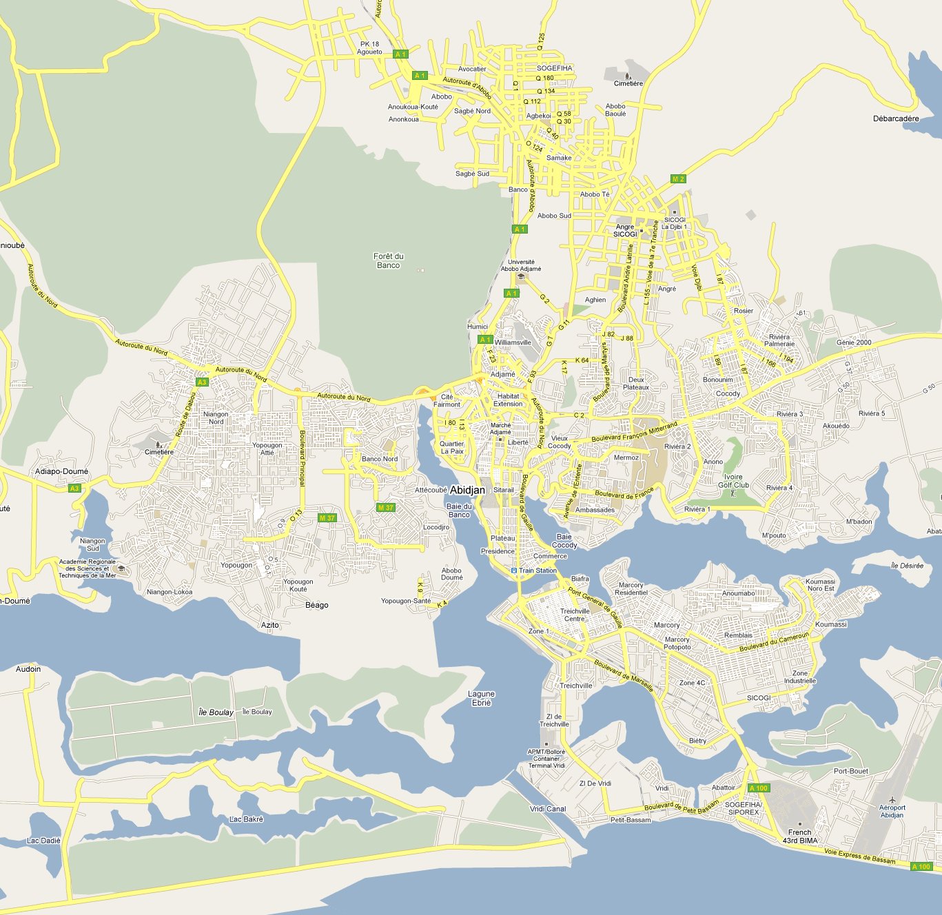 Abidjan Location Map